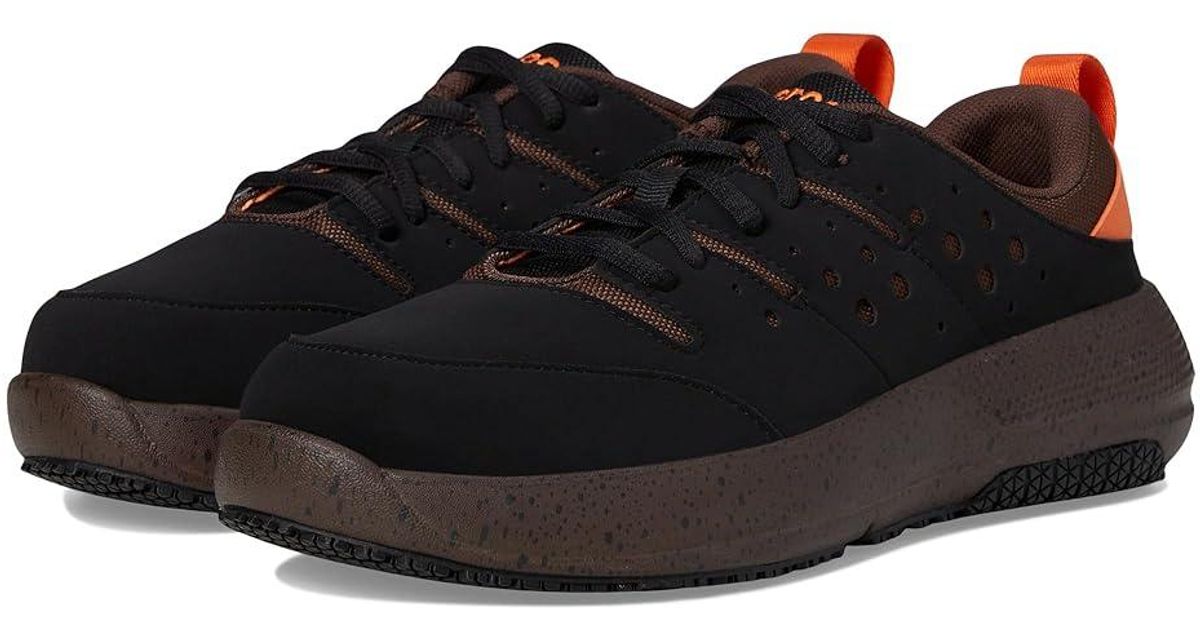 Crocs™ On The Clock Work Sneakers Work Lace-Up Boots/Coffee, Synthetic ...