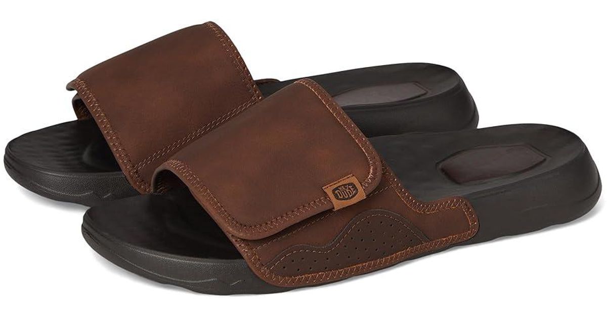 HEYDUDE Shore Slide Classic Lace-Up Boots Downtown/Delicioso, Faux ...