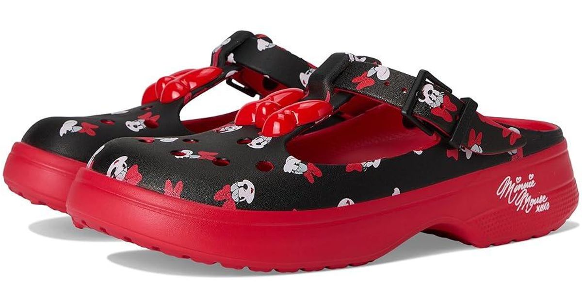 Crocs™ Disney Mickey & Minnie Mouse Clogs in Red | Lyst