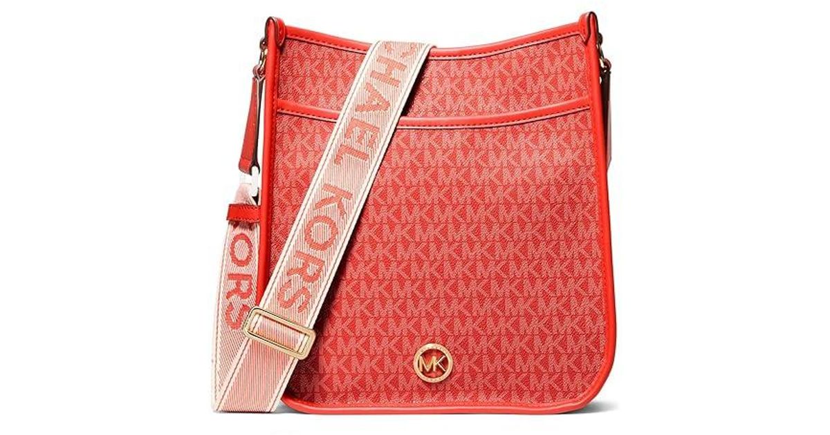 MICHAEL Michael Kors Luisa Large North South Messenger (Spiced Coral ...
