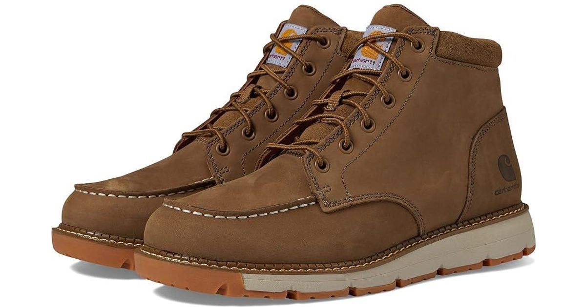 Carhartt Millbrook 5 Moc Soft Toe Wedge Boot (Coyote Nubuck) Boots in ...