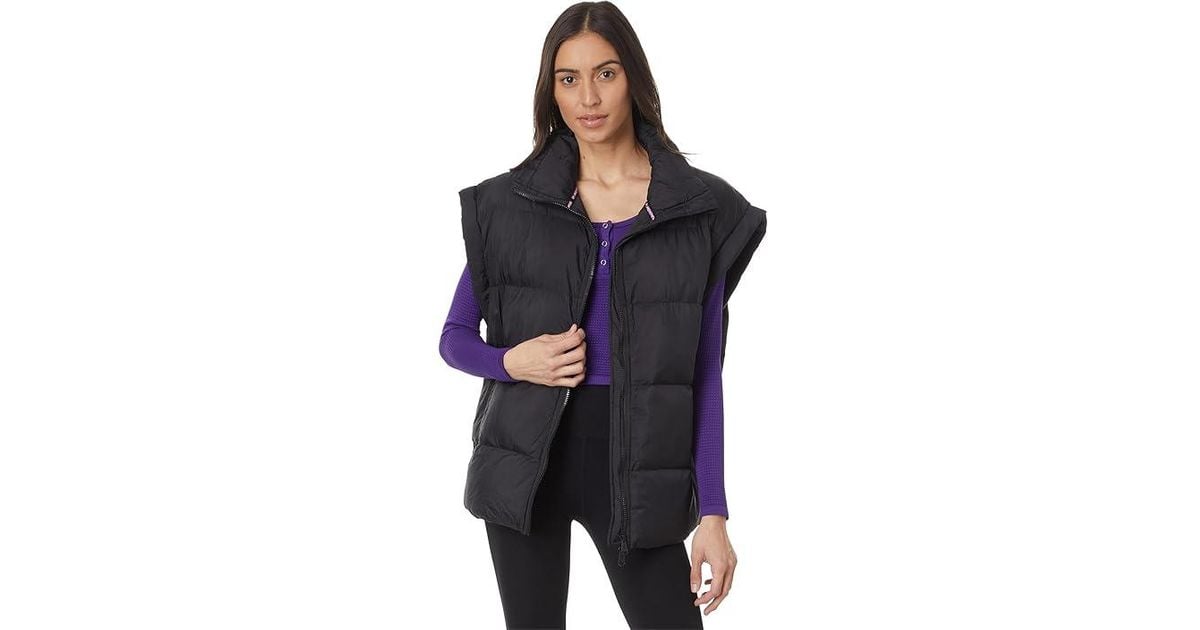 Fp Movement A Bubble Puffer Vest Coat Xl 16) Mesh/Polyester in Black | Lyst