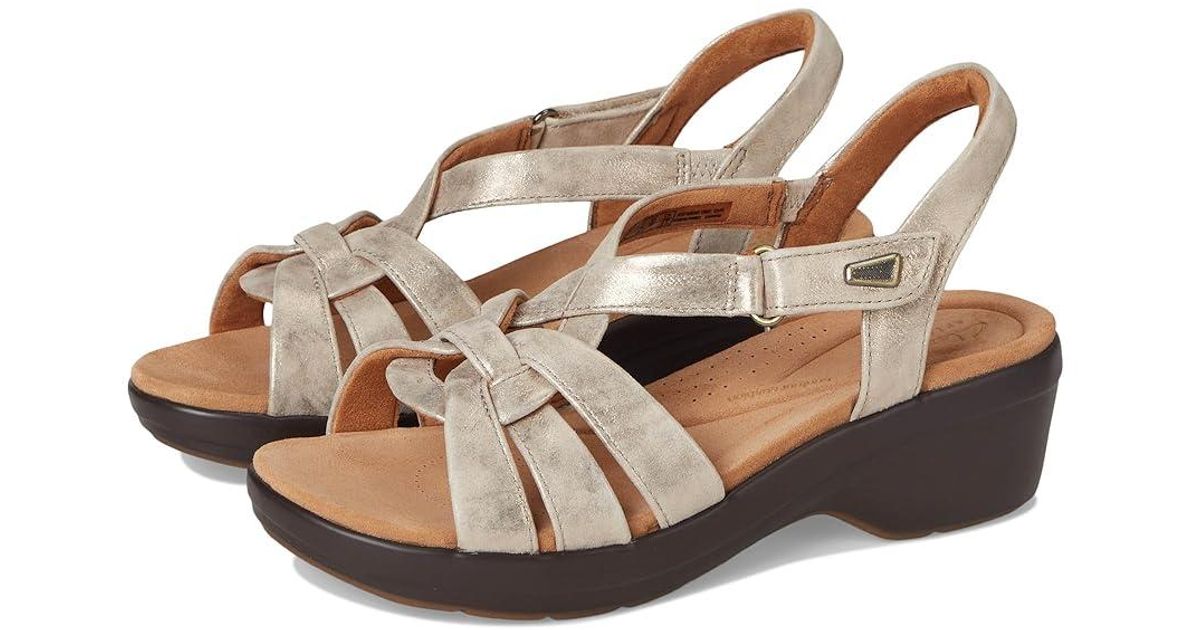 Clarks Tuleah Cross Sandals 9 B in Black | Lyst