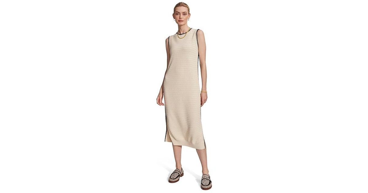 Varley Dwight Tank Knit Dress (Birch) Dress in Black | Lyst
