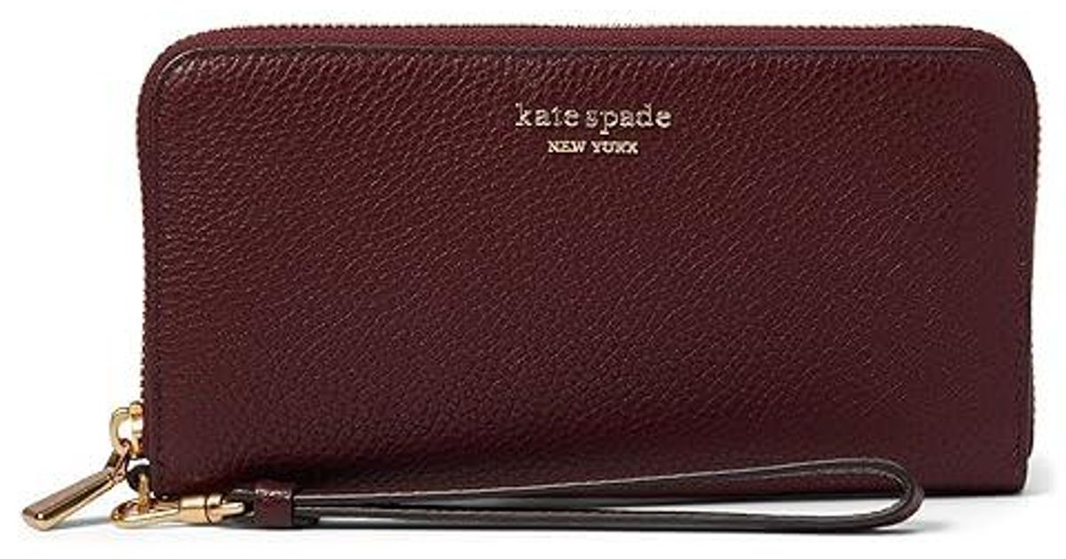 Kate Spade Ava Pebbled Leather Zip Around Continental Wristlet ...