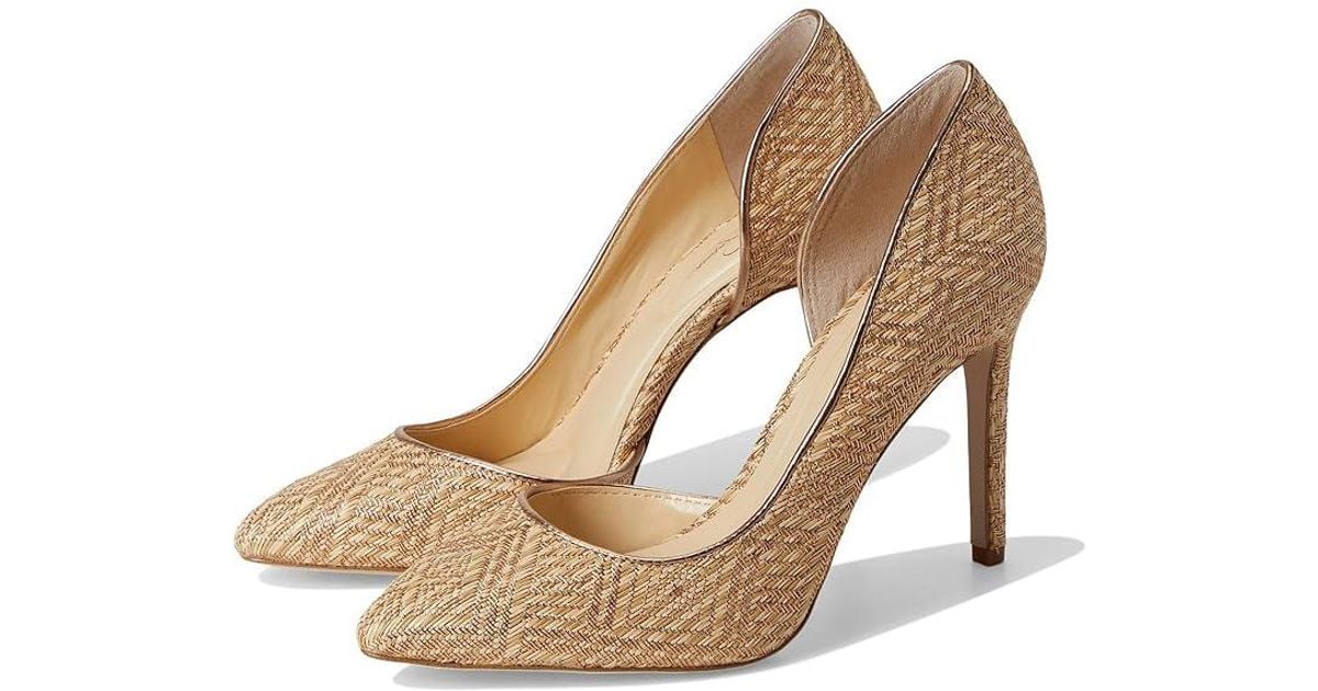 Jessica Simpson Prizma D'Orsay Pump High Heels Natural/Light, Suede in ...