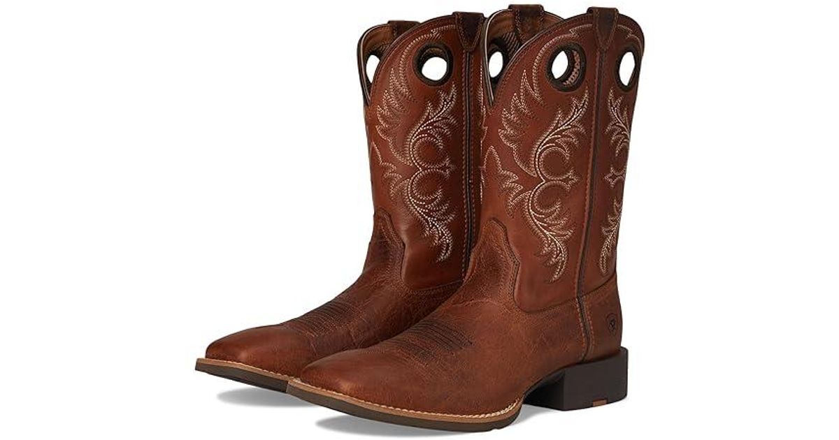 Ariat Sport Rodeo Cowboy Boots, Leather in Brown for Men | Lyst
