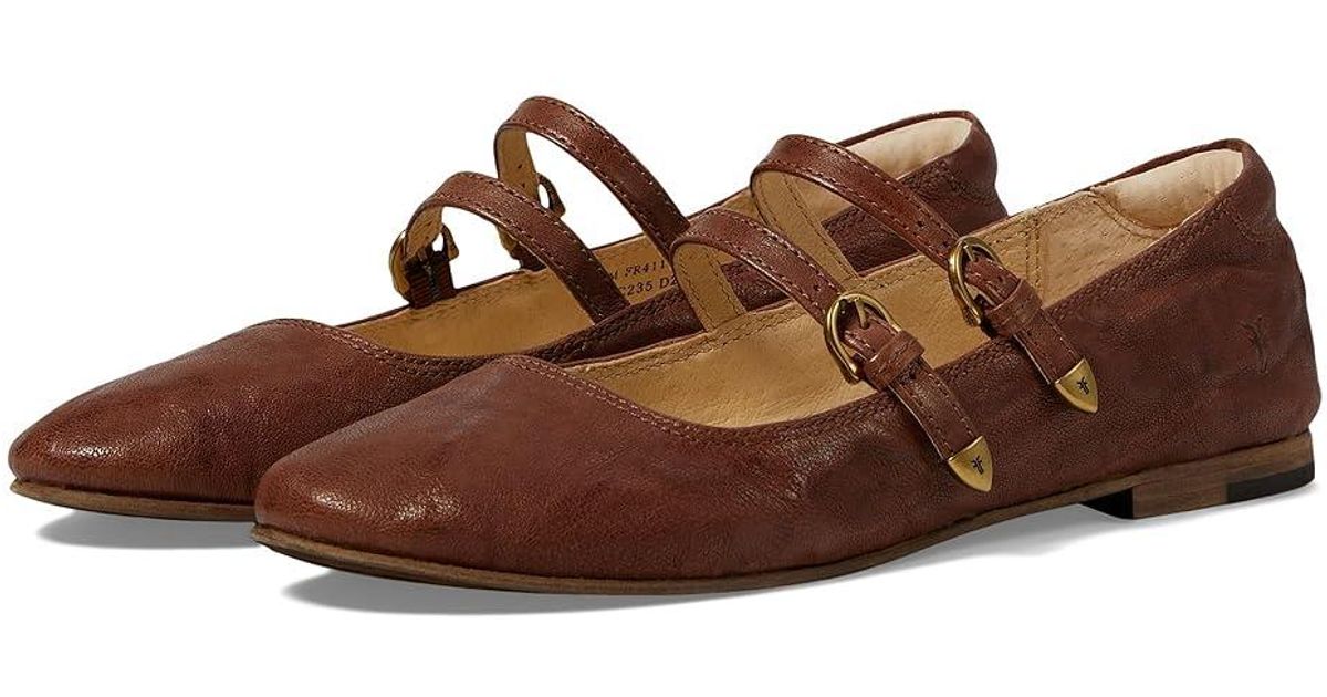 Frye Carson Multi Mary Jane (Spice) Flat Shoes in Brown | Lyst