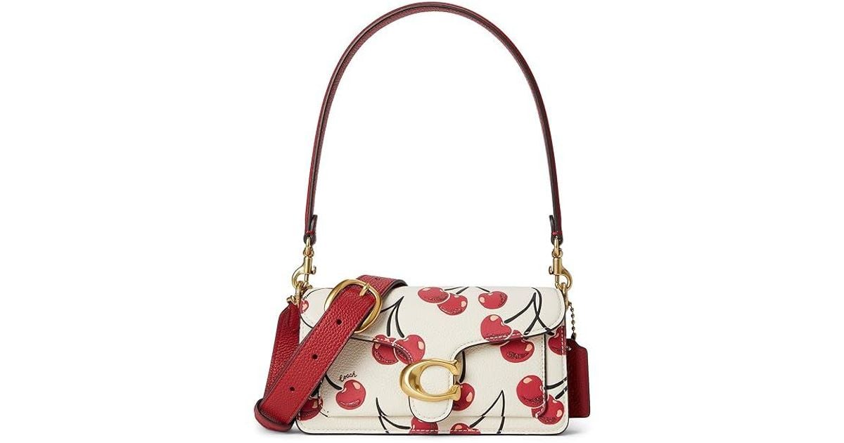 COACH Tabby Shoulder Bag 20 With Cherry Print Shoulder Handbags, Fabric ...