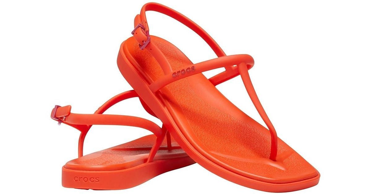 Crocs™ Miami Thong Sandal (Lava) Sandals in Red | Lyst