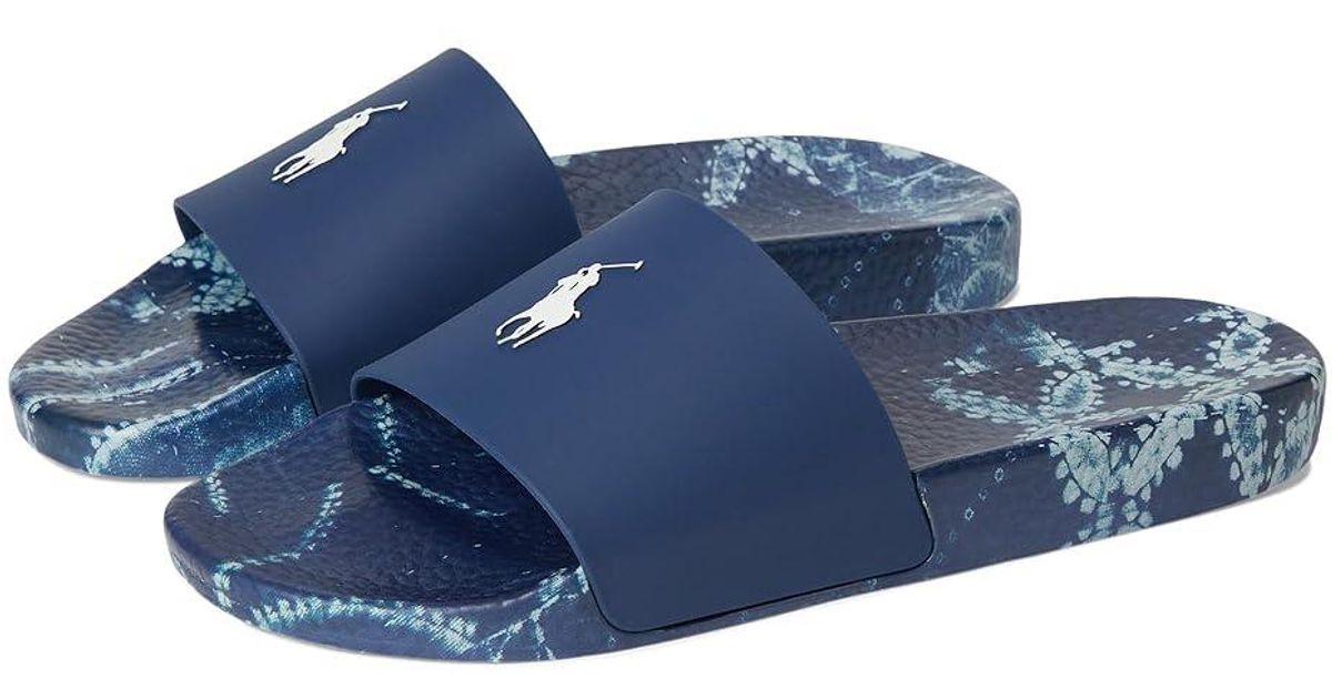 Polo Ralph Lauren Shibori-Inspired Slide Wedge Shoes 15 D in Blue for ...