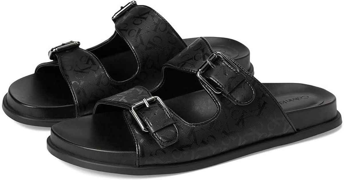 Calvin Klein Vibe Sandals, Synthetic in Black | Lyst