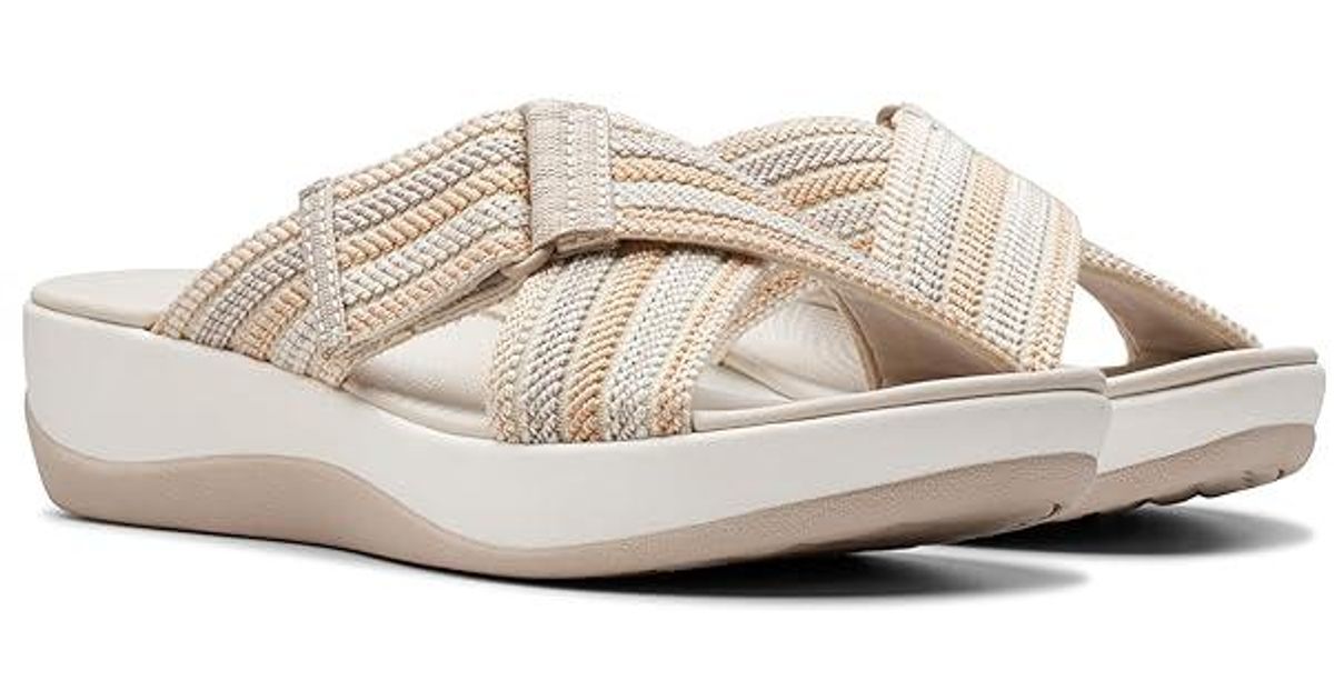 Clarks Arla Wave ( Combi) Sandals in White | Lyst