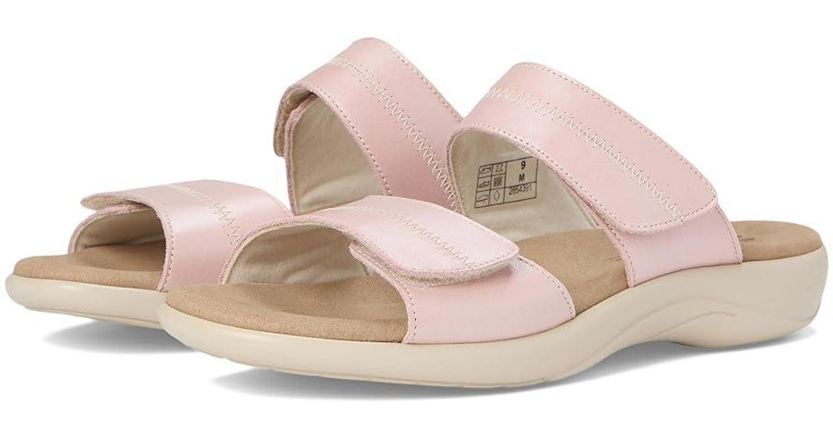 SAS Nudu Adjustable Slide Slide Shoes, Leather in Black | Lyst