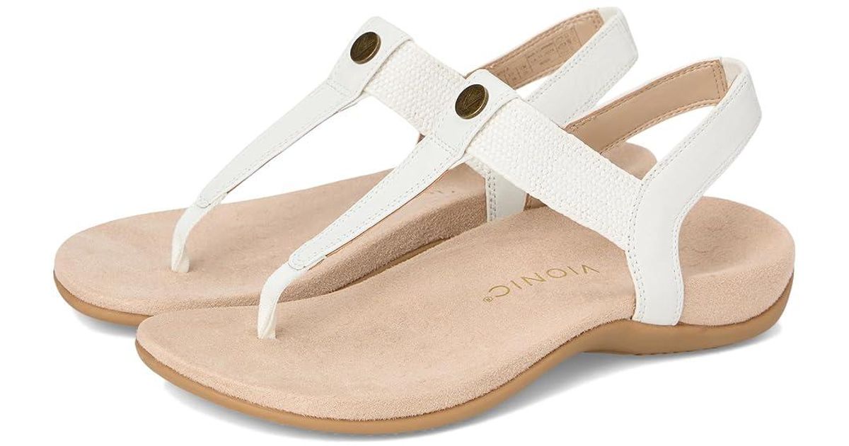 Vionic Brea Slingback Sandals Wedge Shoes in White | Lyst