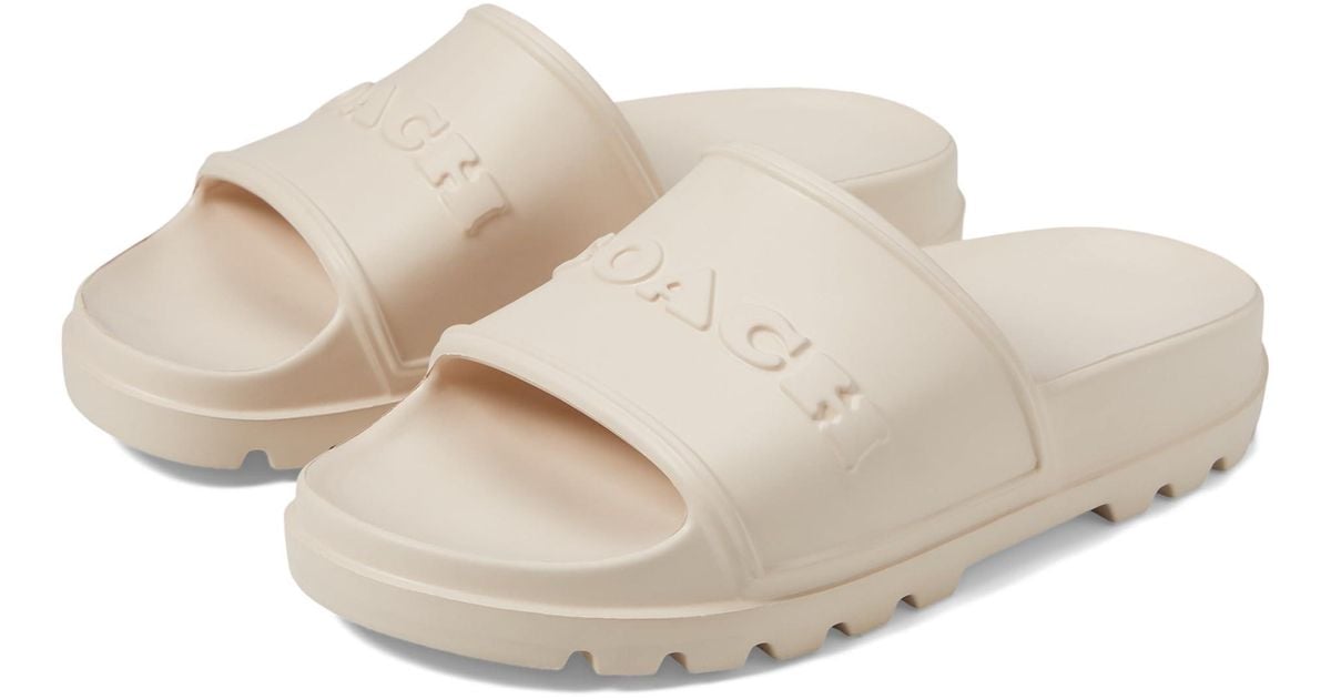 COACH Jesse Slide in White | Lyst