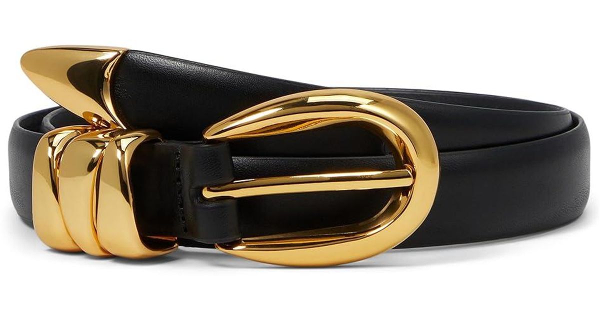 Madewell Triple Metal Keeper Belt Belts, Leather in Black | Lyst