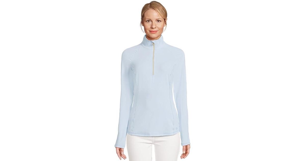 Lilly Pulitzer Justine Half Zip Upf 50+ Jacket, Nylon/Spandex in White ...