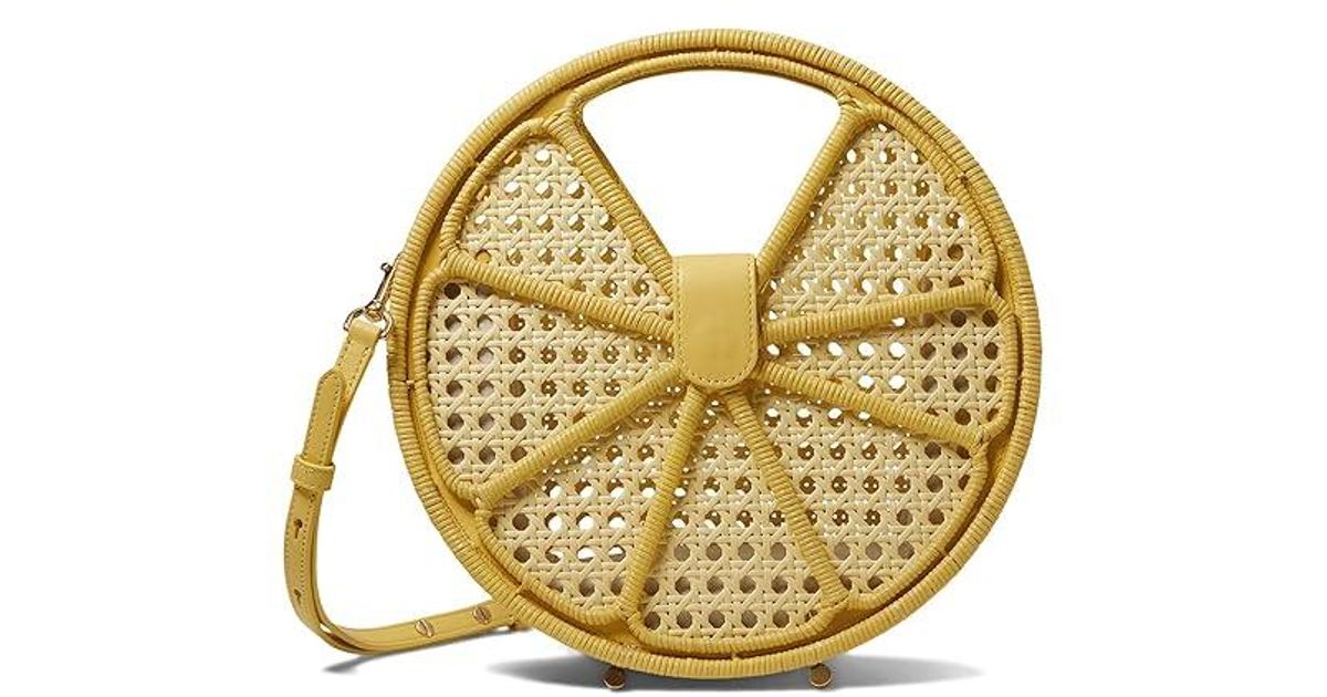 Kate Spade Lemon Drop Raffia Lemon Slice Top-Handle Satchel Handbags ...