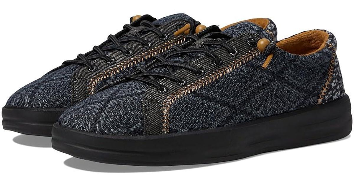 HEYDUDE Karina Textured Boho Flat Shoes, Canvas in Black | Lyst