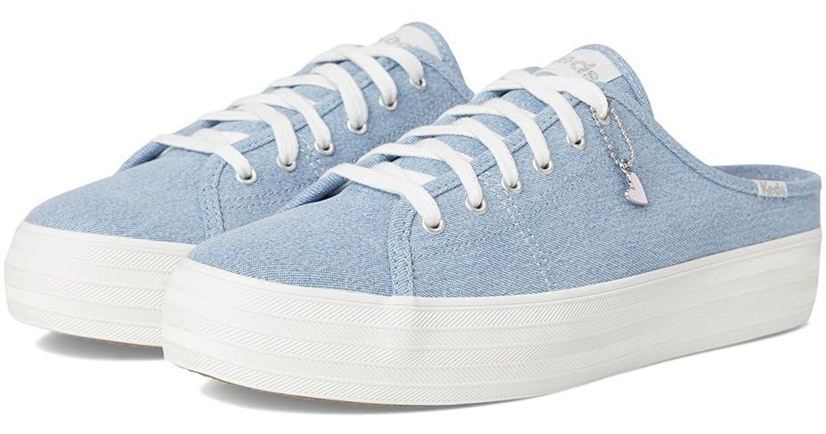 Keds Triple Kick Mule Slip On Shoes 8 B in Blue | Lyst