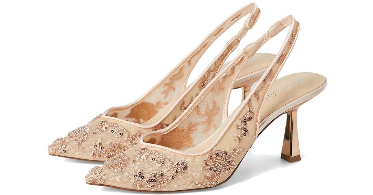 Betsey Johnson Nikki High Heels, Synthetic in Natural | Lyst