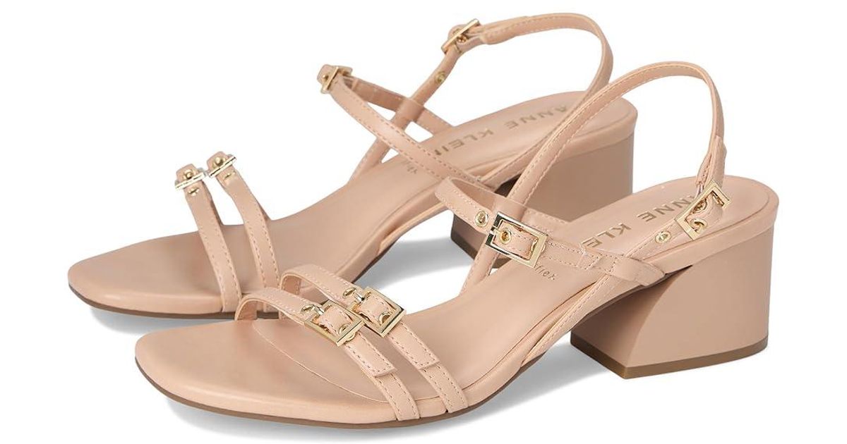 Anne Klein Mackenzie Wedge Shoes, Leather in Black | Lyst