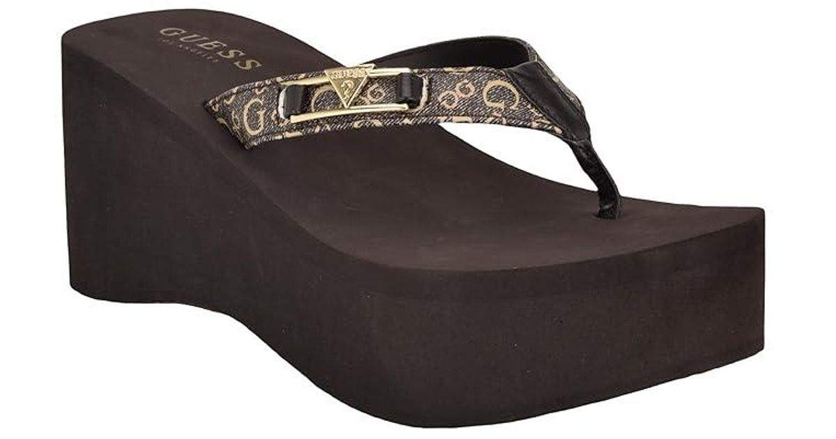 Guess Ridges Sandals in Black | Lyst