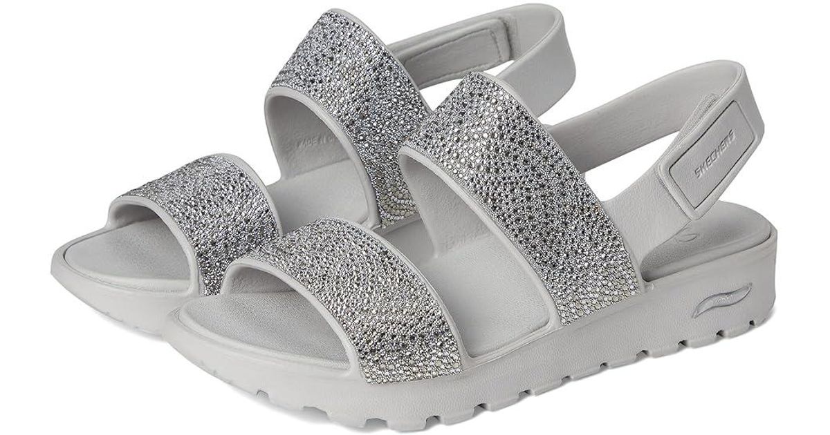 Skechers Foamies Arch Fit Footsteps Double Band With Rhinestones ...