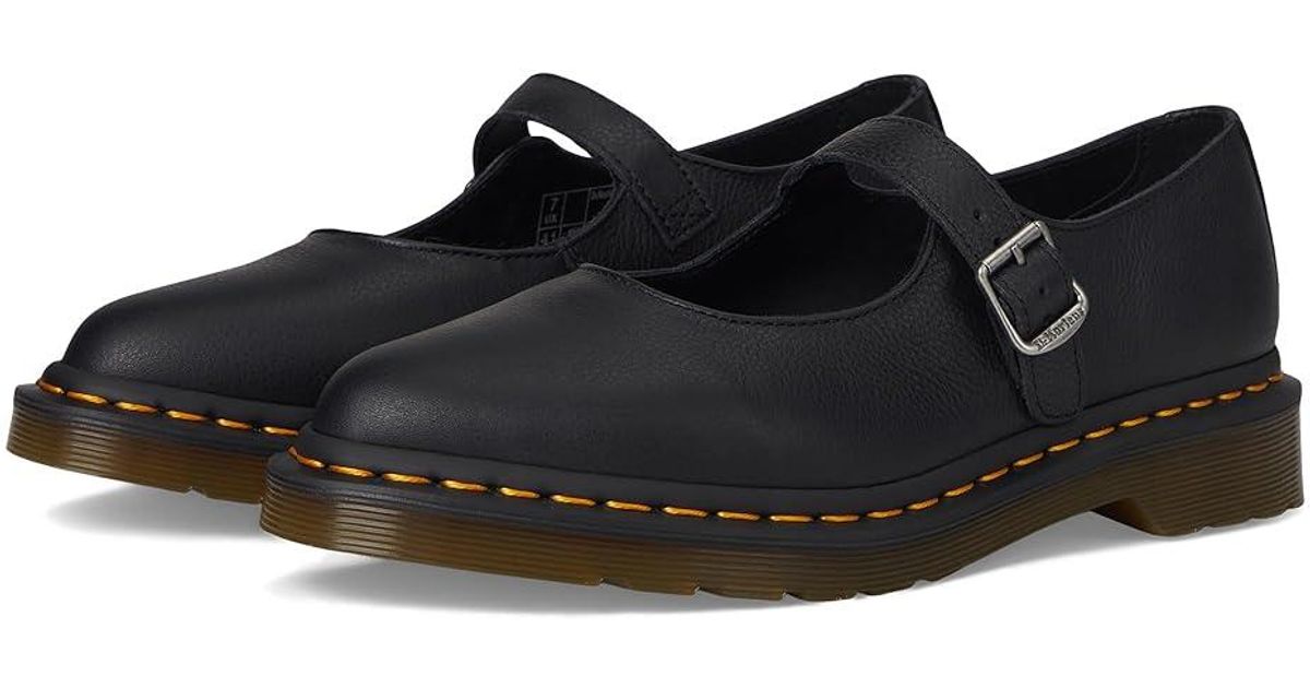 Dr. Martens Elphie Mary Jane Shoes, Leather in Black | Lyst