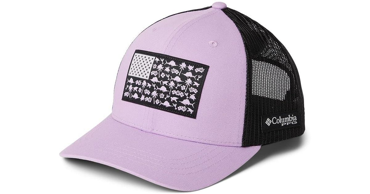 Columbia Pfg Fish Flag Snap Back Traditional Hats Hydrangea//Fish ...