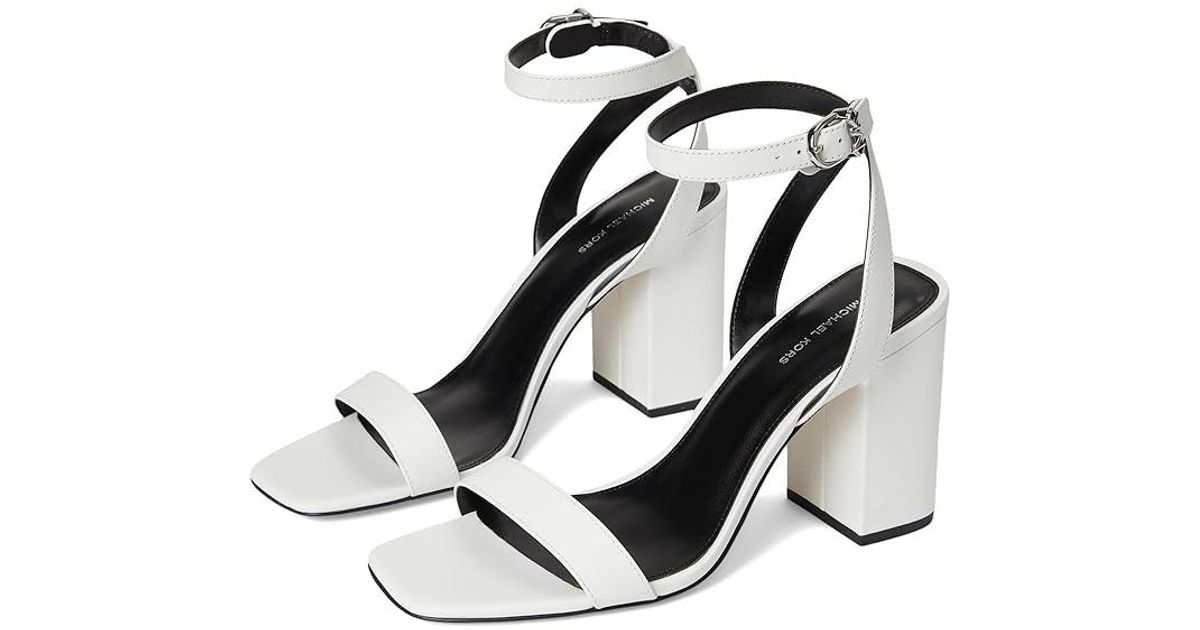 MICHAEL Michael Kors Merriam Block Heel Sandals, Leather/Rubber in ...