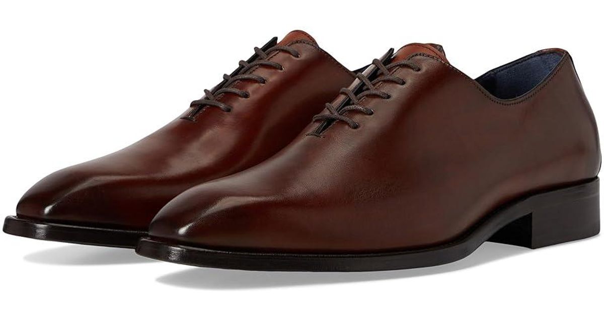 Johnston & Murphy Larson One-Piece Plain Toe Shoes, Leather in Brown ...