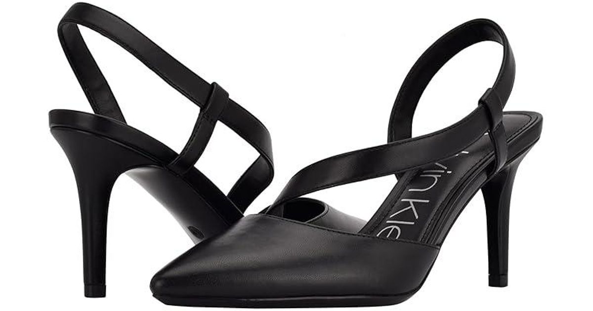 Calvin Klein Greer High Heels, Leather in Black | Lyst