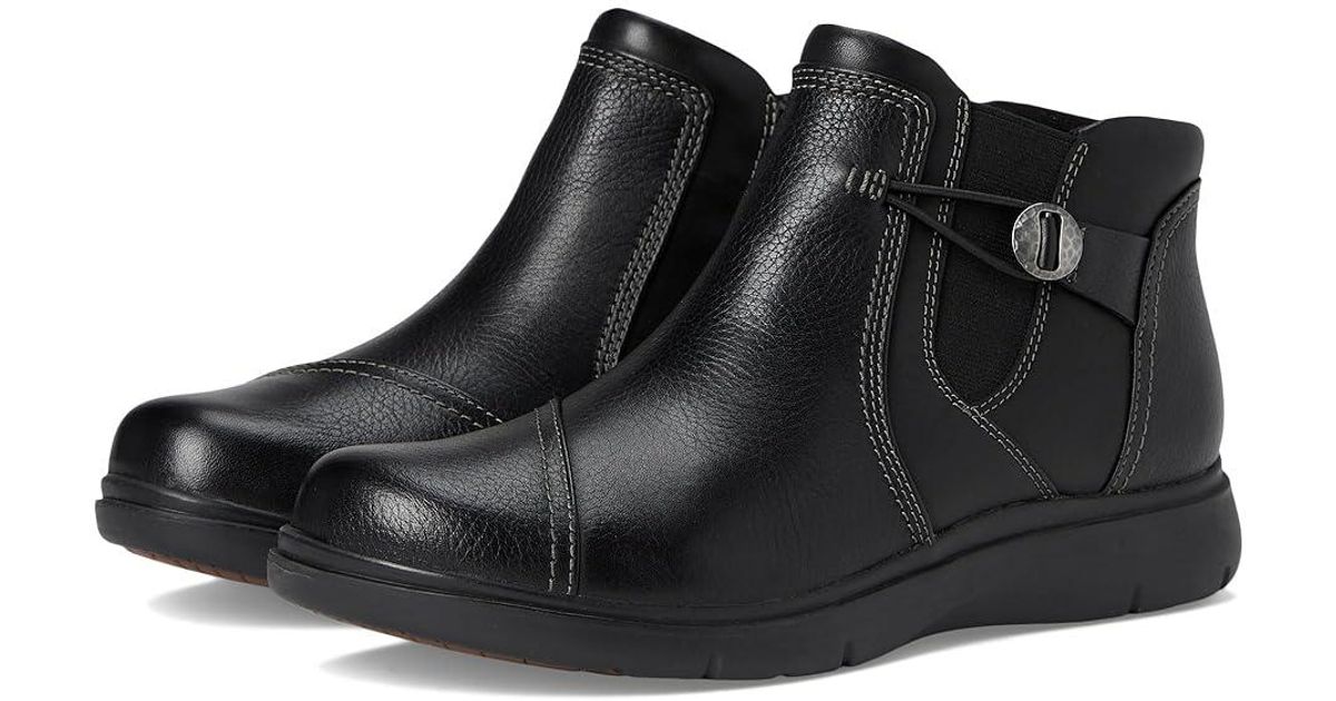 Clarks Certina Joy ( Leather) Boots in Black | Lyst