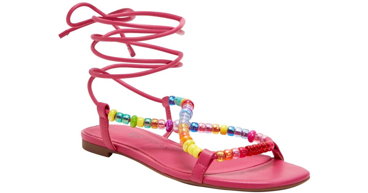 Katy Perry The Halie Bead Sandal in Pink | Lyst