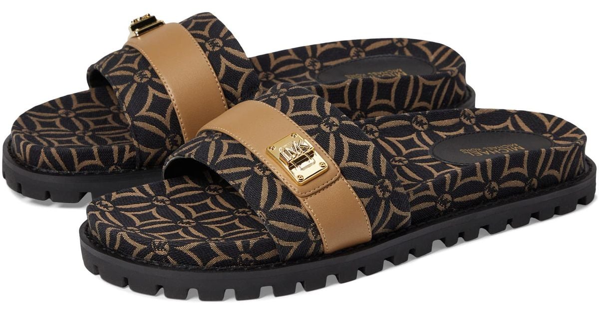 MICHAEL Michael Kors Synthetic Padma Slide in Black | Lyst MICHAEL Michael Kors Synthetic Padma Slide in Black | Lyst