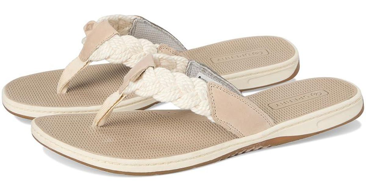 Sperry Top-Sider Parrotfish Braid Sandals 7.5 M (B) Rubber in White | Lyst