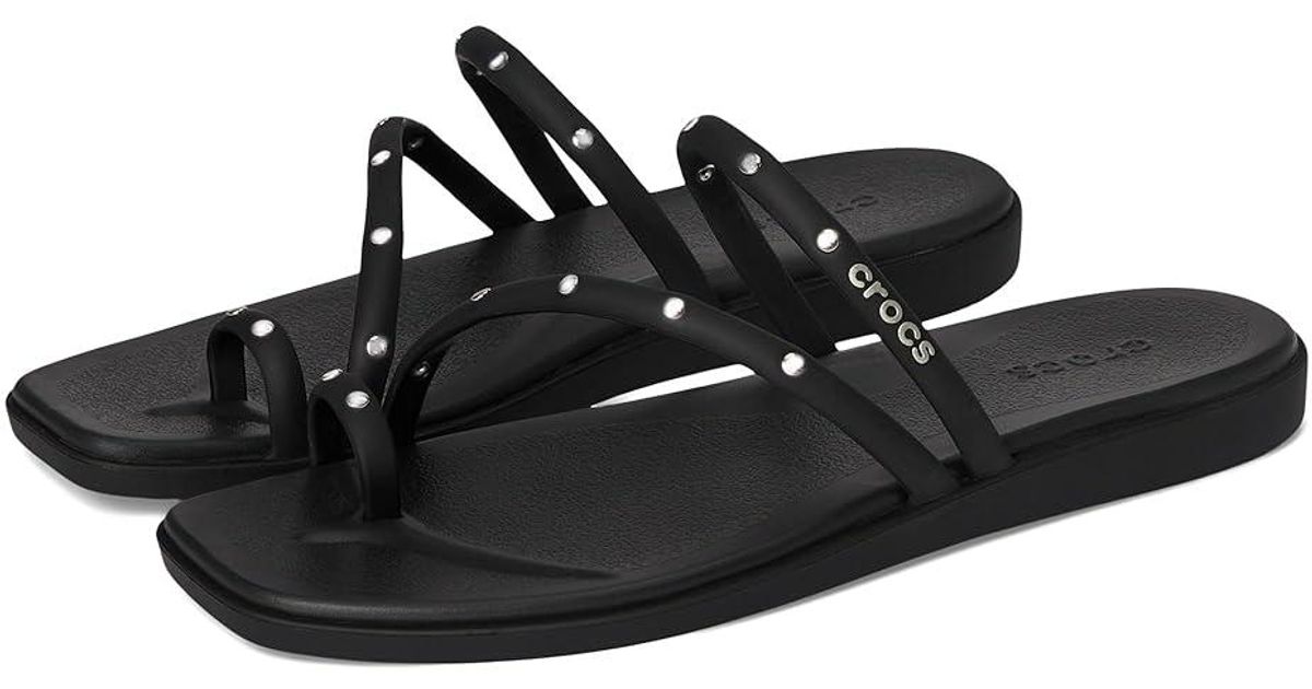 Crocs™ Miami Toe Loop Sandal Sandals in Black | Lyst