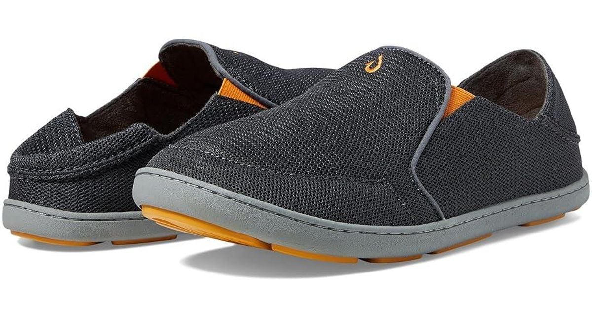 Olukai Nohea Mesh Slip On Shoes Dark Shadow/Dark Shadow 7 D in Black ...