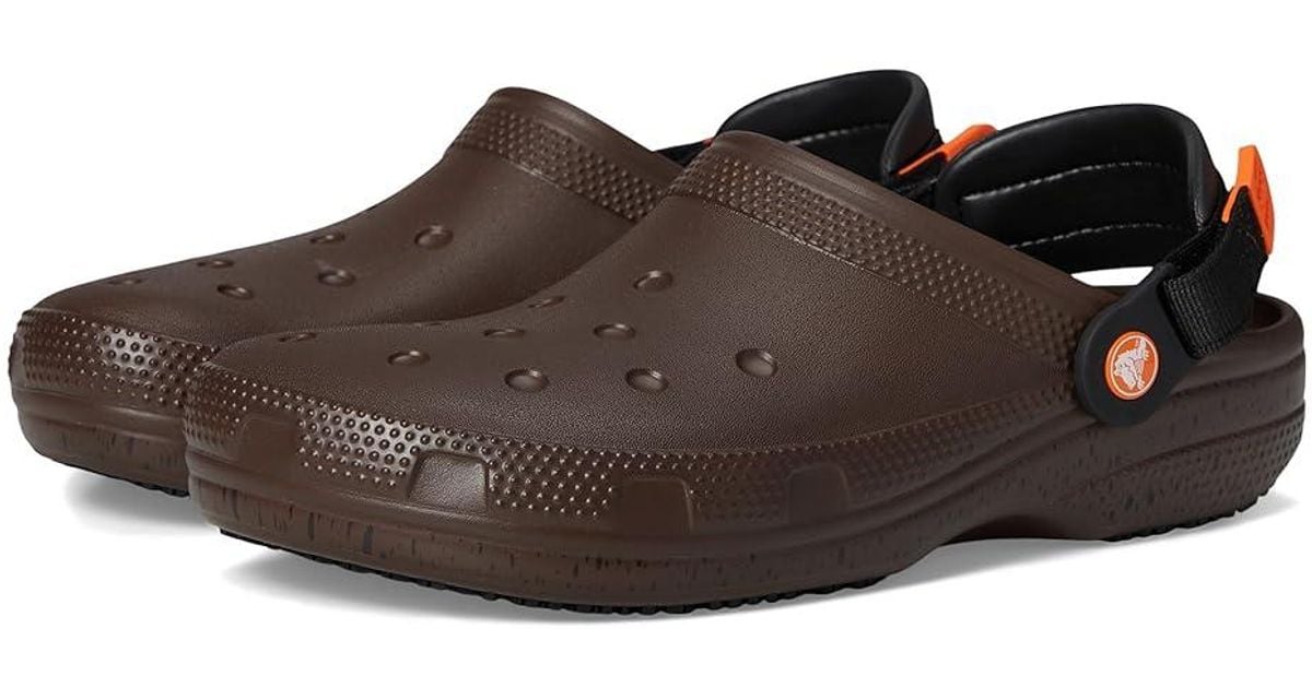 Crocs™ Slip-Resistant EVA Work Clogs in Brown | Lyst