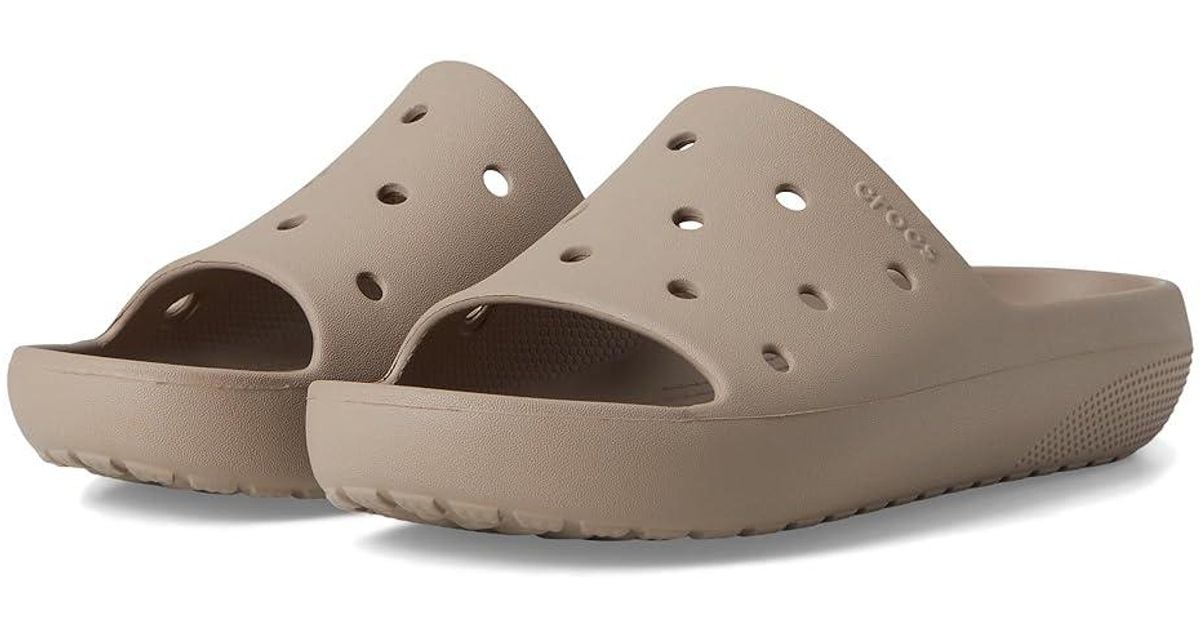 Crocs™ Classic Slide 2.0 Shoes 4 in Gray | Lyst