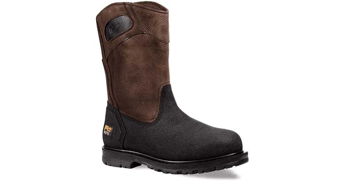 Timberland Powerwelt Pull-On Steel Safety Toe Work Boots 15 D in Black ...