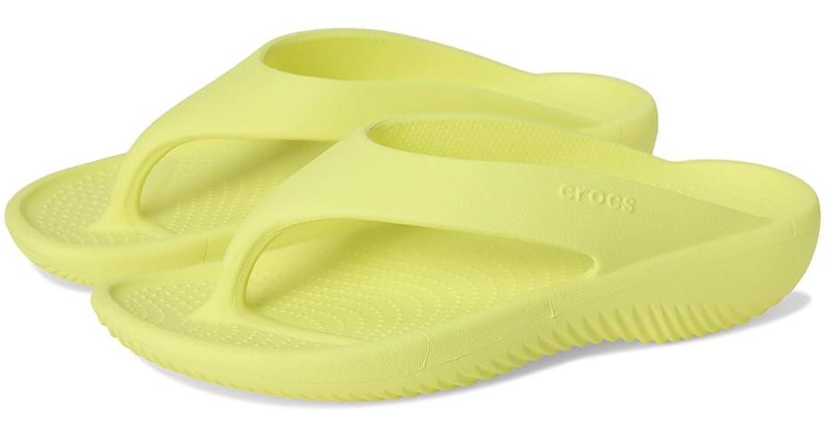 Crocs™ Mellow Recovery Flip Flop Sandals, Synthetic in Yellow | Lyst