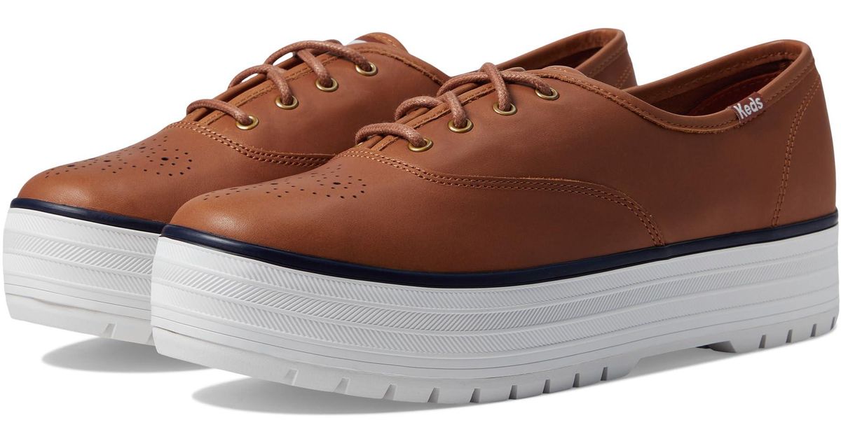 Keds The Platform Lug Lace Up in Brown | Lyst