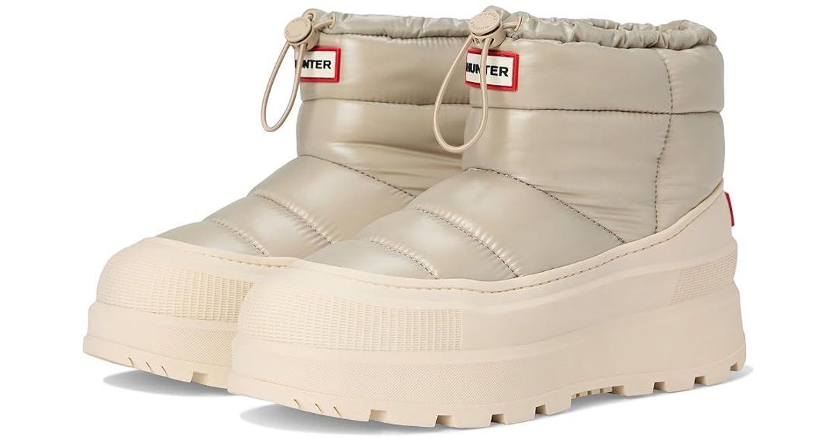 HUNTER Amble Snow Shoes, Rubber in Natural | Lyst