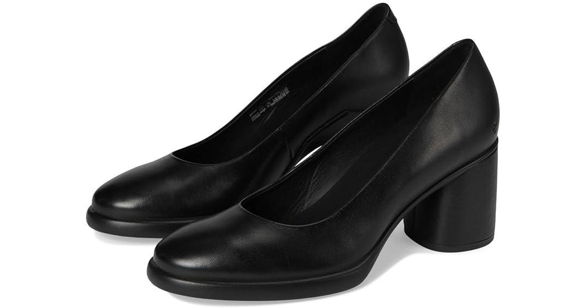 Ecco Sculpted Lx 55 Mm Pump Shoes, Leather/Rubber in Black | Lyst
