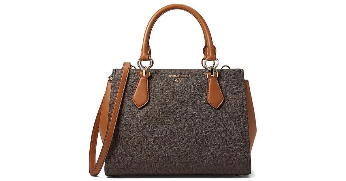 MICHAEL Michael Kors Marilyn Medium Satchel Handbags/Acorn, Leather in ...