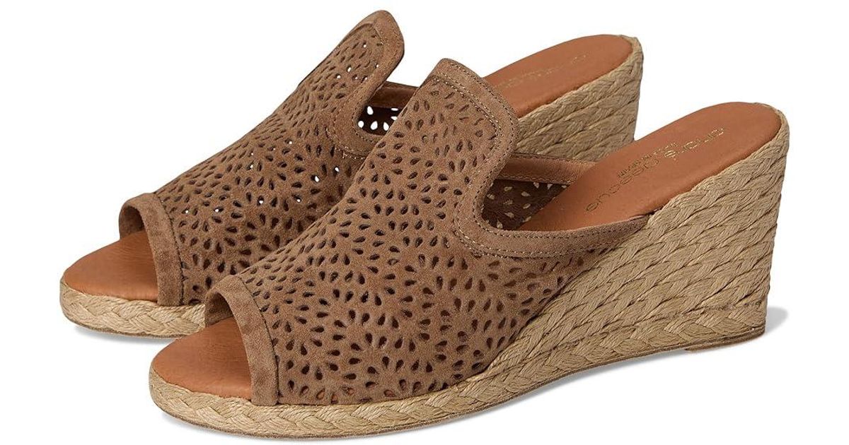Andre Assous Nissa Wedge Shoes in Brown | Lyst