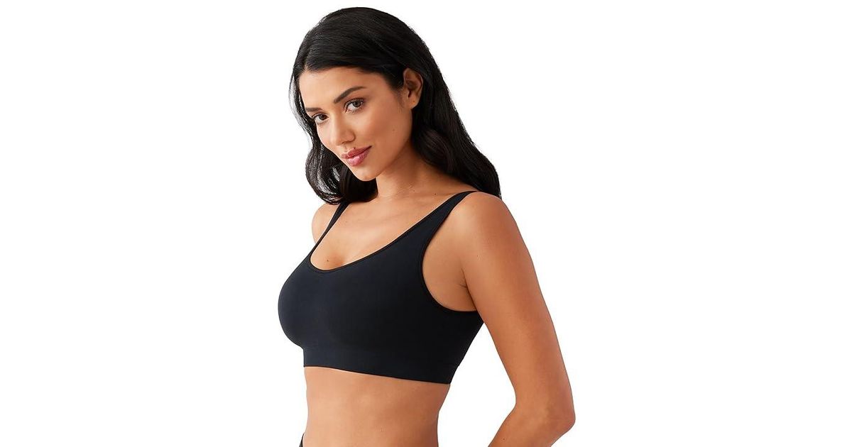 Wacoal Feeling Flexible Seamless Full Busted Bralette Bra, Nylon/Spandex in Black | Lyst